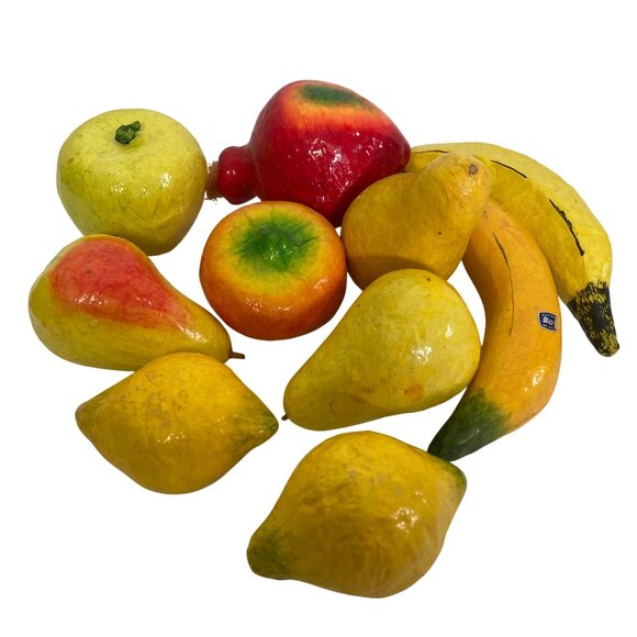 Handmade | Accents | Handcrafted Paper Mache Fruit Decor Pcs Mexican ...
